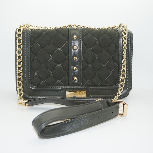 bebe | Bags | Bebe Studded Quilted Olive Green Crossbody Bag | Poshmark